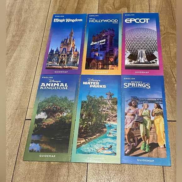 Disney | Other | Walt Disney World Summer 223 6 Park Map Set Brand New ...